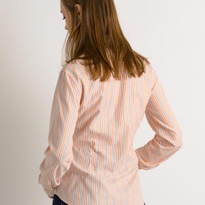Woman Vintage Preloved Andrea Finamore Striped Classic Blouse Shirt ...