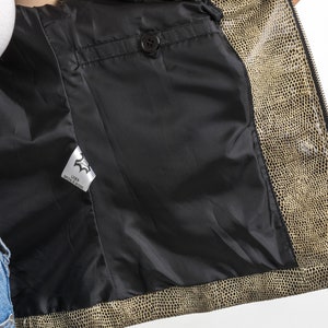 Leather Animal Print Snake Jacket Women Vintage 90s Blazer Biker Jacket ...