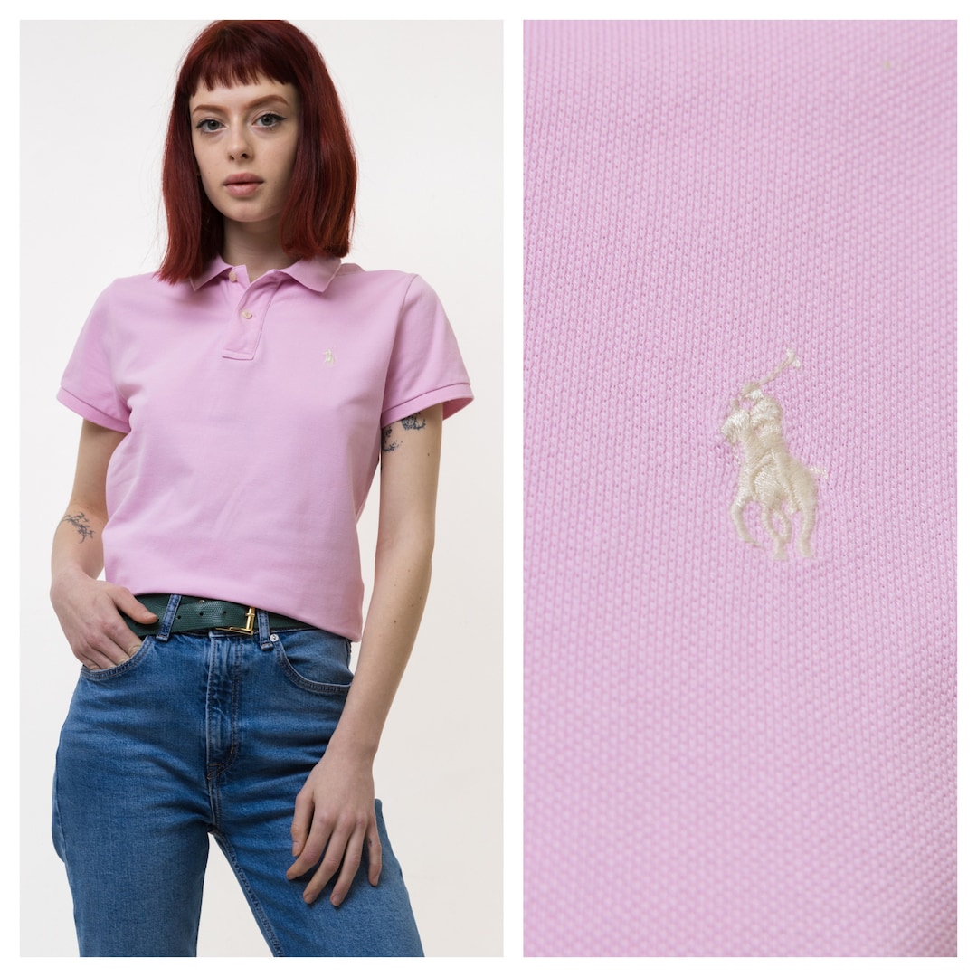 Vintage Woman Ralph Lauren Polo Classic Short Sleeve Polo Tshirt Size M ...