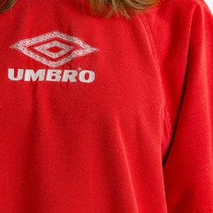 Vintage 90's UMBRO Big Logo RED Unisex Mens Heavy T-Shirts size Large ...