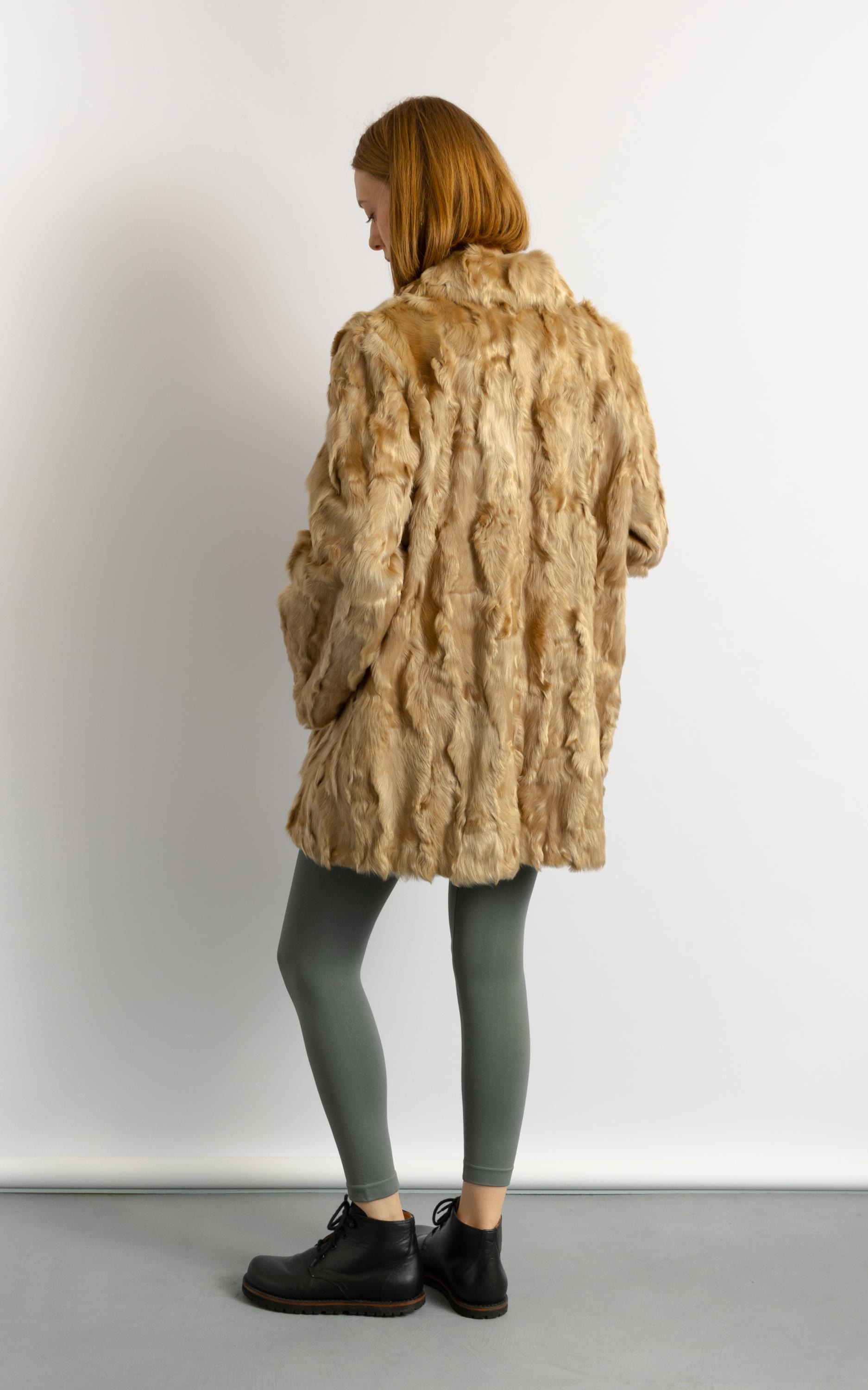 Goat Fur Coat, Vintage Goat Coat, Real Goat Coat, Rare Fur Coat, Fluffy ...