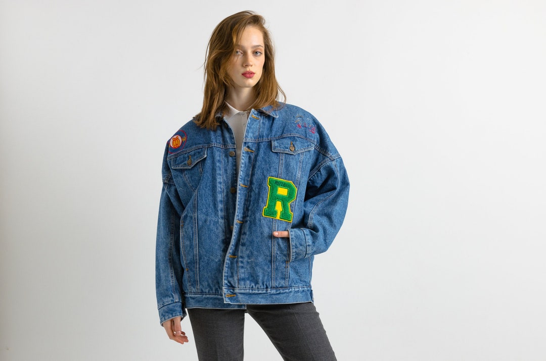 80s Vintage Winter RIFLE Denim Sherpa Jacket Size Mens Medium Unisex ...