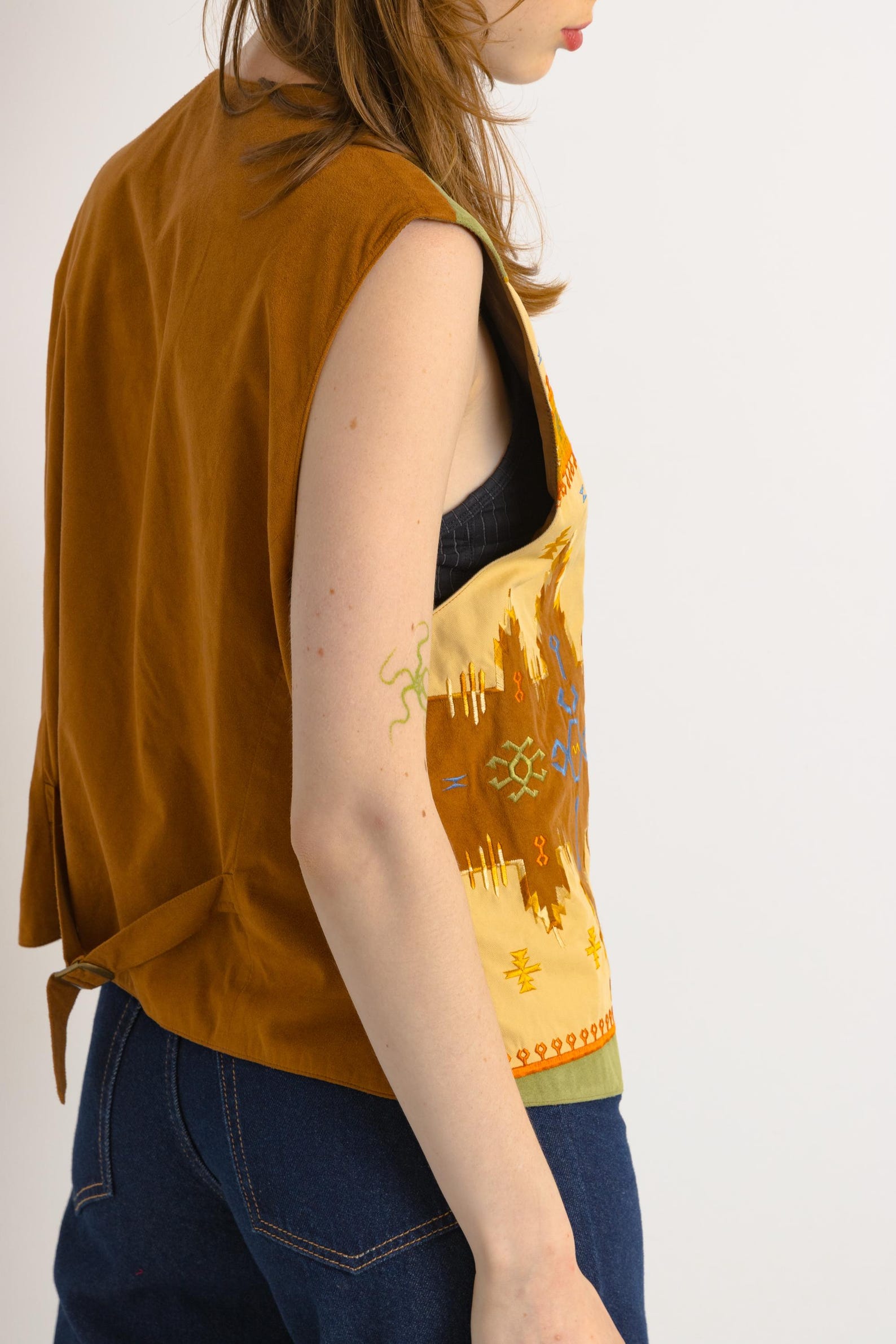 Vintage 90s Bogner Western Cropped Buttons Vest| Made in Germany| 1990s ...