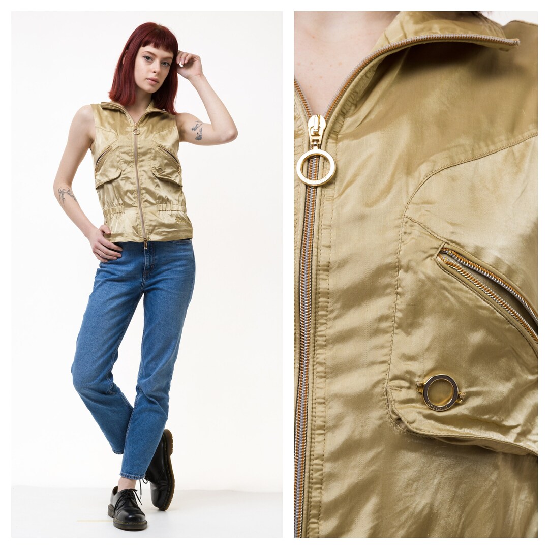 90s Vintage Woman Sportalm Gold Retro Vest/ Vintage Woman Clothing ...