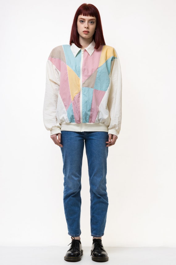 80s Vintage Rare Shell Long Sleeve Zip Fastens Jacket… - Gem