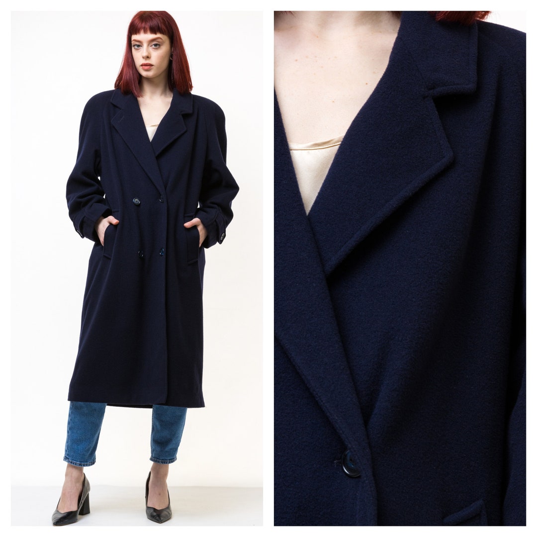 80s Woman Lambswool Cashmere Coat Women Vintage 80s Winter Coat Long