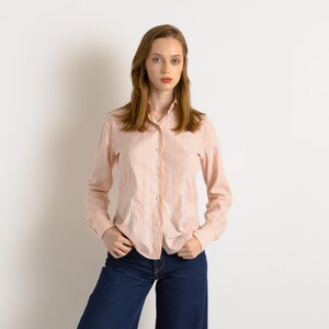 Woman Vintage Preloved Andrea Finamore Striped Classic Blouse Shirt ...