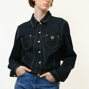 80s Vintage Vtg Rare MCM Denim Cropp Jacket Bomber 4487 Girlfriend Gift ...