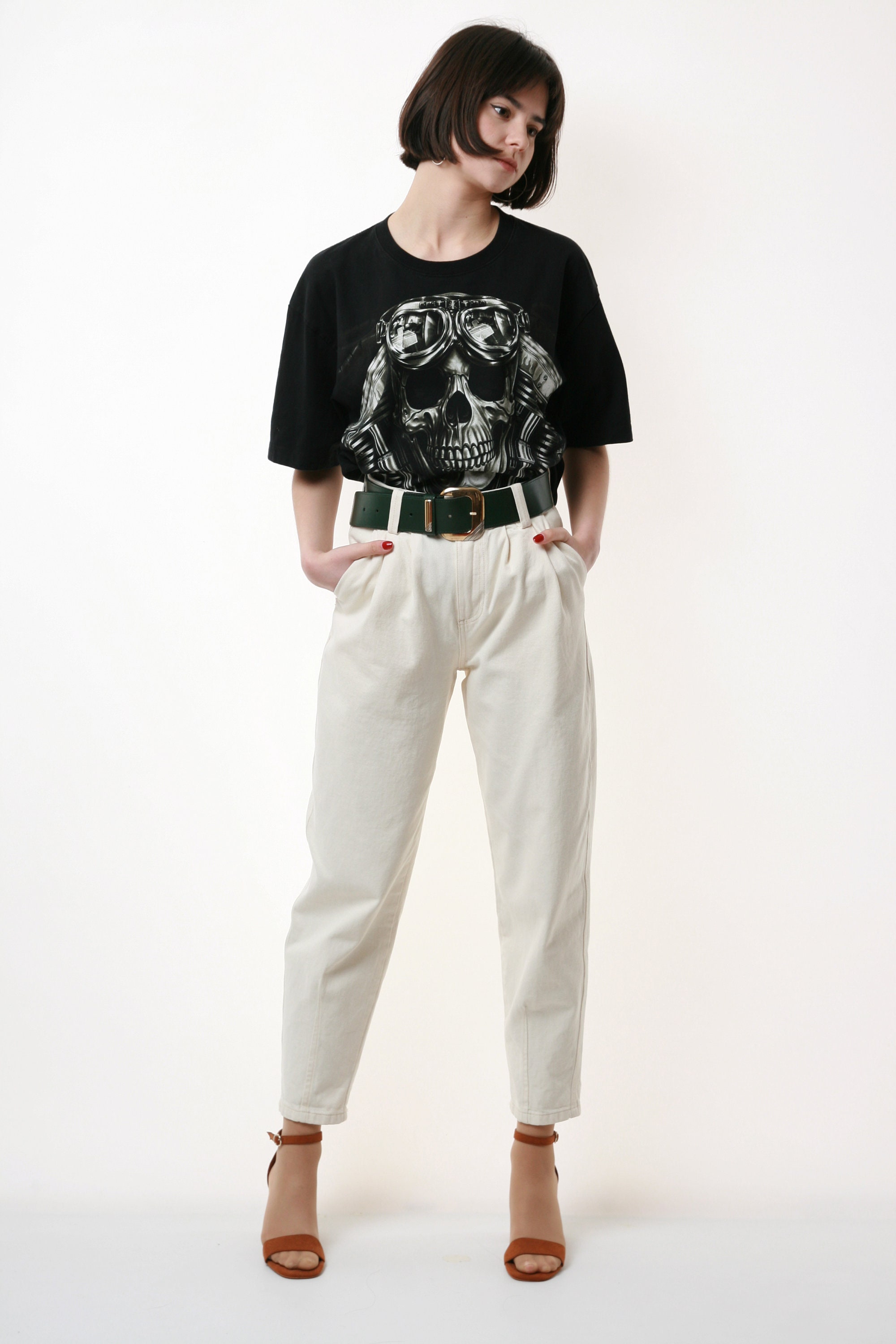 90s Rare Rock Rocker Skull Skeleton Vintage Oldschool Graphic | Etsy