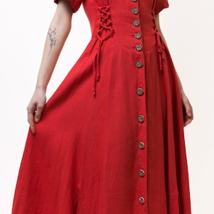 70s Vintage Sundress Medieval Alpen Austrian Dirndl Octoberfest ...