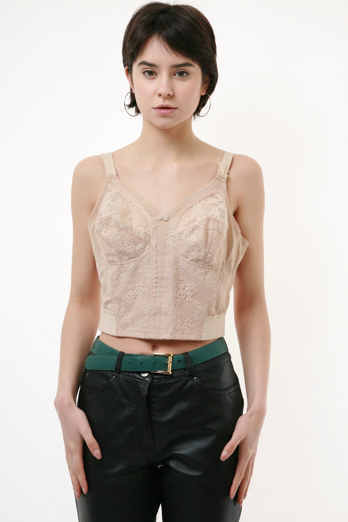 80s Vintage Vtg Rare Wide Bra Body Lingerie Set Underwear Top - Etsy