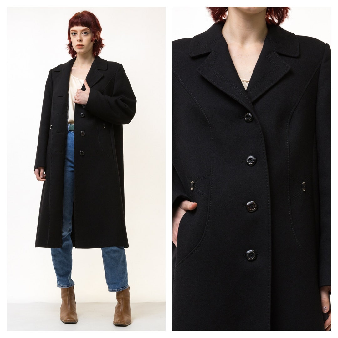 80s Woman Lambswool Coat Women Vintage 80s Winter Coat Long Wool Coat