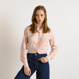 Woman Vintage Preloved Andrea Finamore Striped Classic Blouse Shirt ...