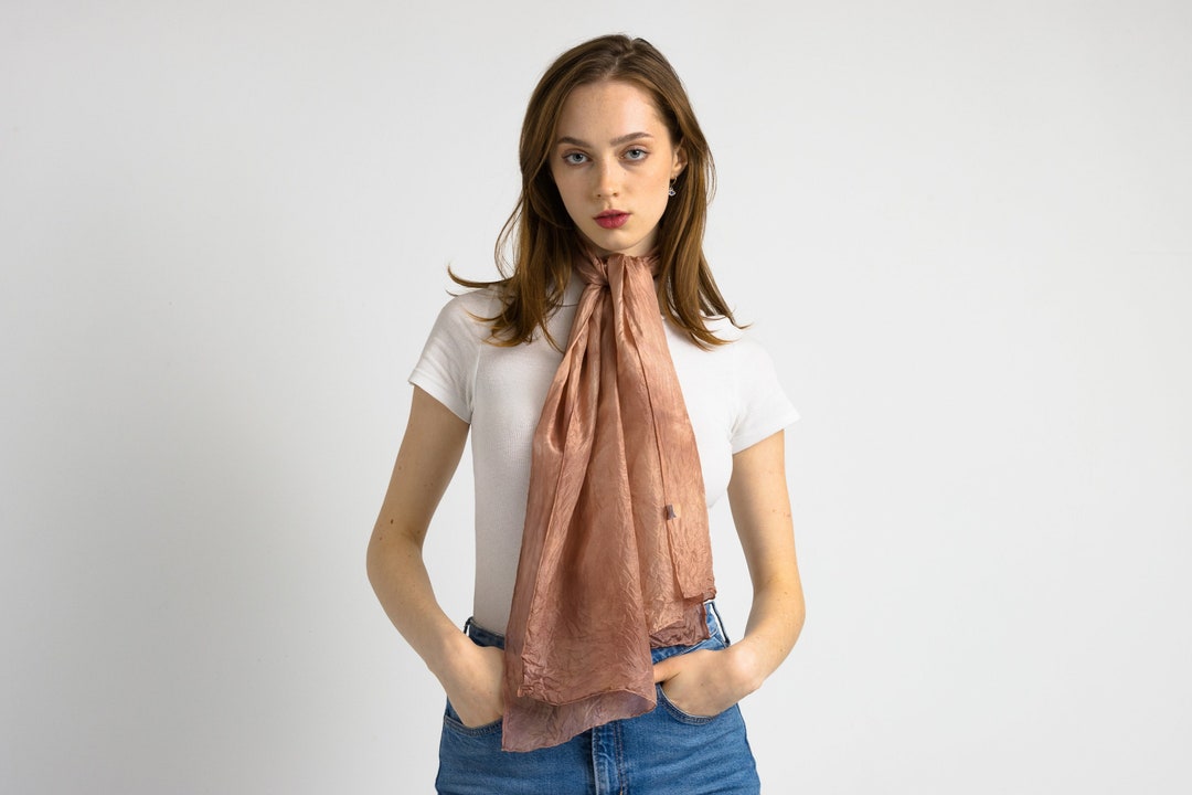 90s Vintage Vtg Rare Pure Silk Seta Seide Soie Tie Dye Abstract Print ...