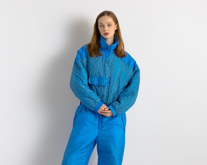 90s Vintage Vtg Rare Winter Blue Padded Lined With Elasticated Waist ...