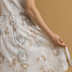 1990s Vintage Escada Laurel White Floral Cotton Romantic Print Woman ...