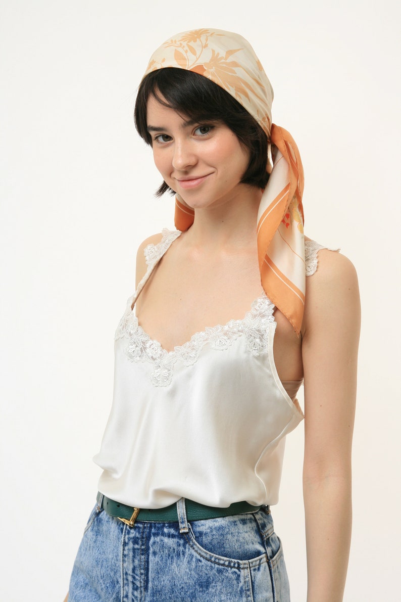 80s Vintage Vtg Rare Pure Silk Seta Seide Soie Checked Floral - Etsy