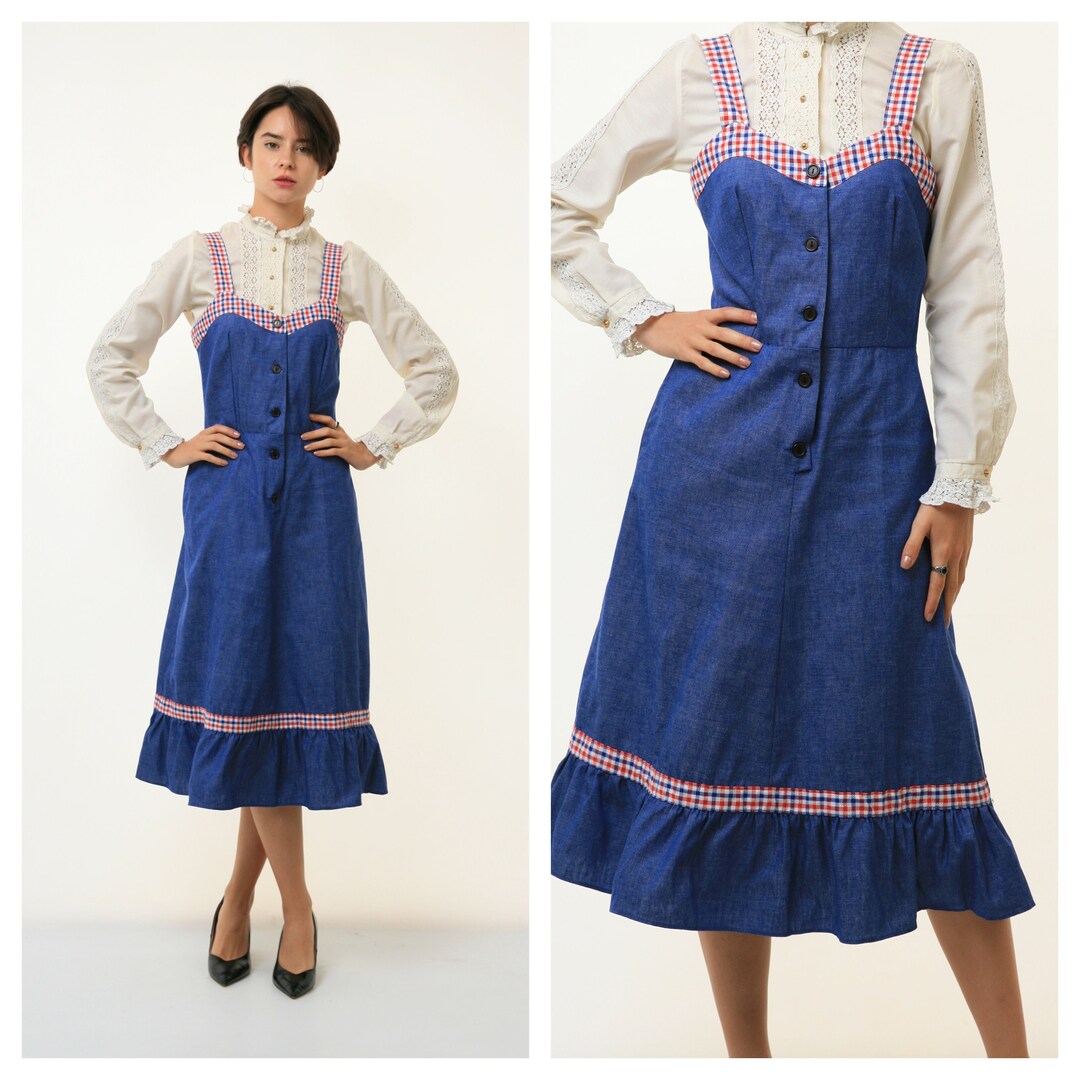 70s Vintage Sundress Medieval Alpen Austrian Dirndl Octoberfest ...