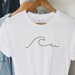 Minimal Waves Shirt, Make Waves, Beach Tee, Lake Shirt, Surfing Tee ...