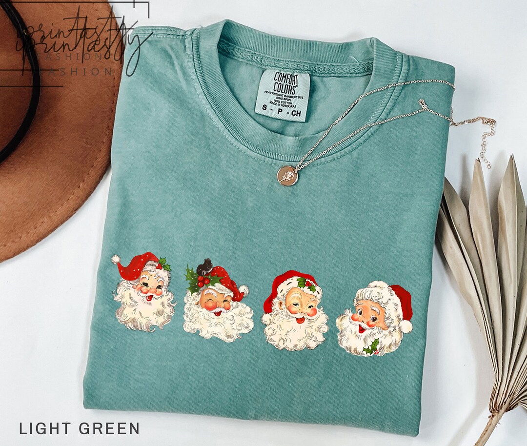 Vintage Santa T-shirt, Retro Christmas T-shirt, Santa T-shirt ...