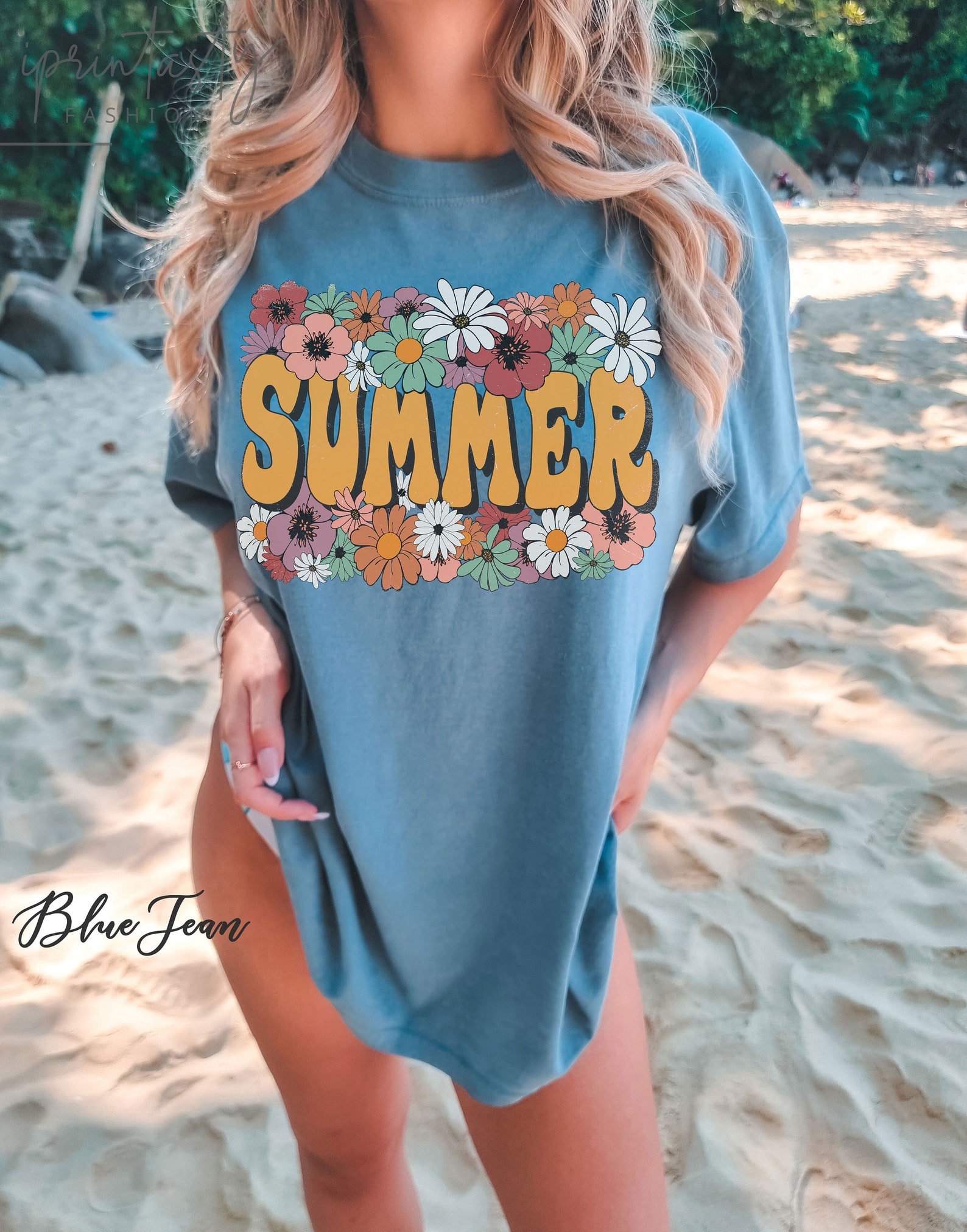 Comfort Colors® Floral Summer Shirt, Vacation Tshirt, Beachbum Shirt ...