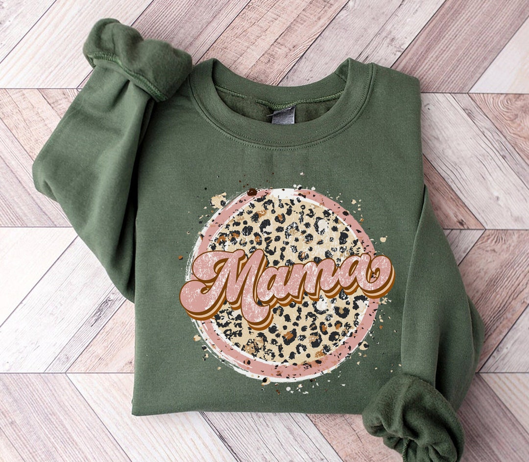 Mama Leopard Sweatshirt, Mama Leopard Sweatshirt, Mom Sweatshirt, Gift ...