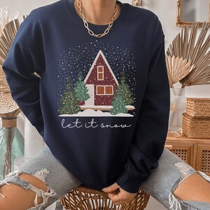 Snow Christmas Sweatshirt, Holiday Sweatshirt, Winter Sweatshirt ...