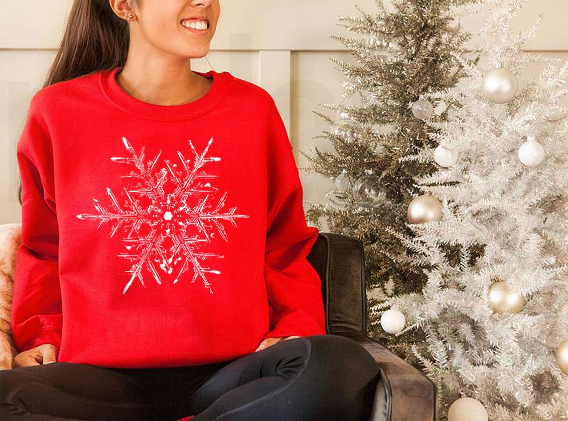 Snowflake Sweatshirt, Holiday Sweater, Matching Christmas Sweater ...