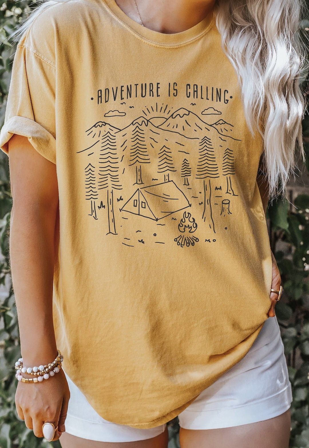 Adventure is Calling T-shirt, Explore T-shirt, Camping Shirt, Hiking ...