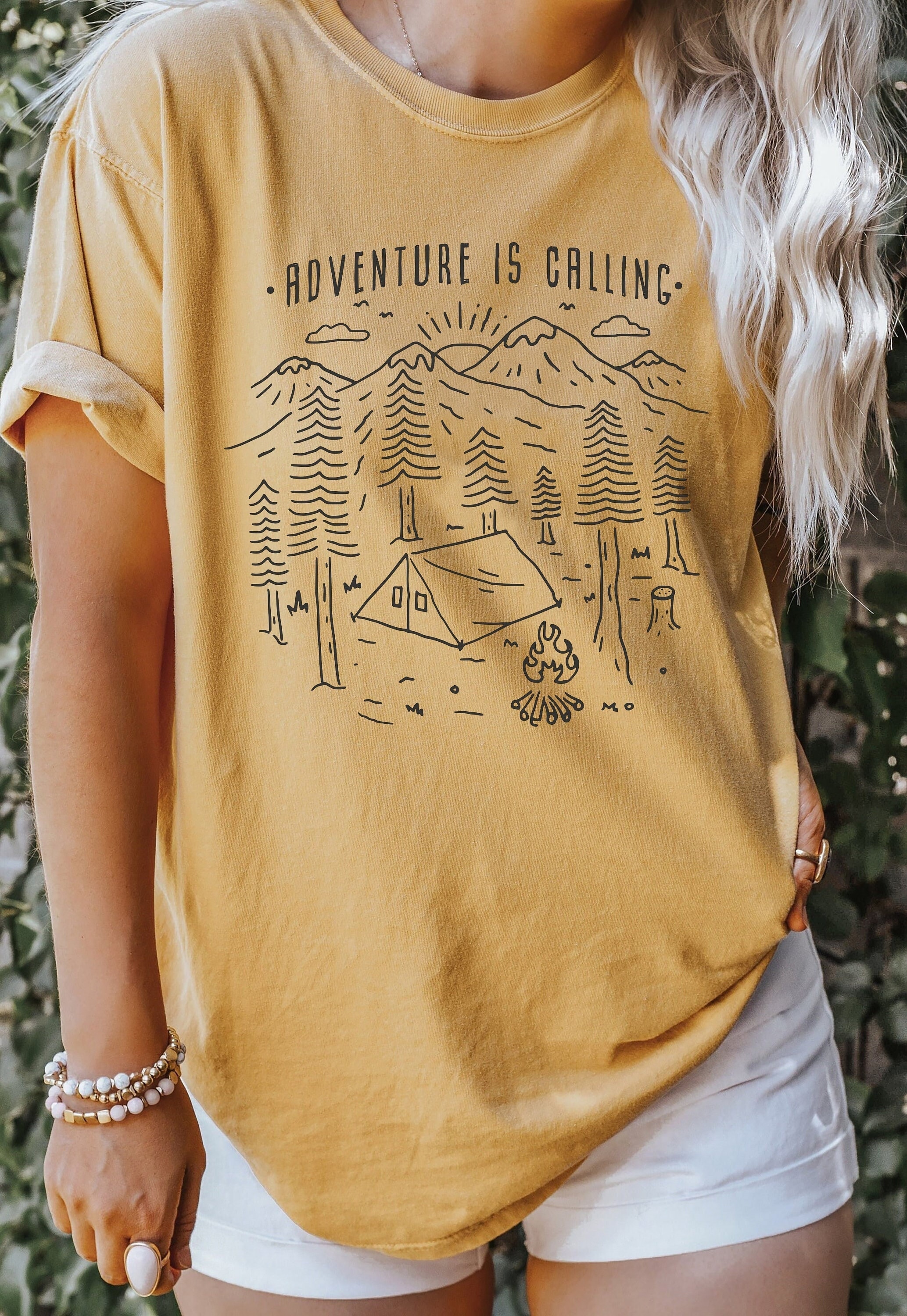 Adventure is Calling T-shirt Explore T-shirt Camping Shirt - Etsy