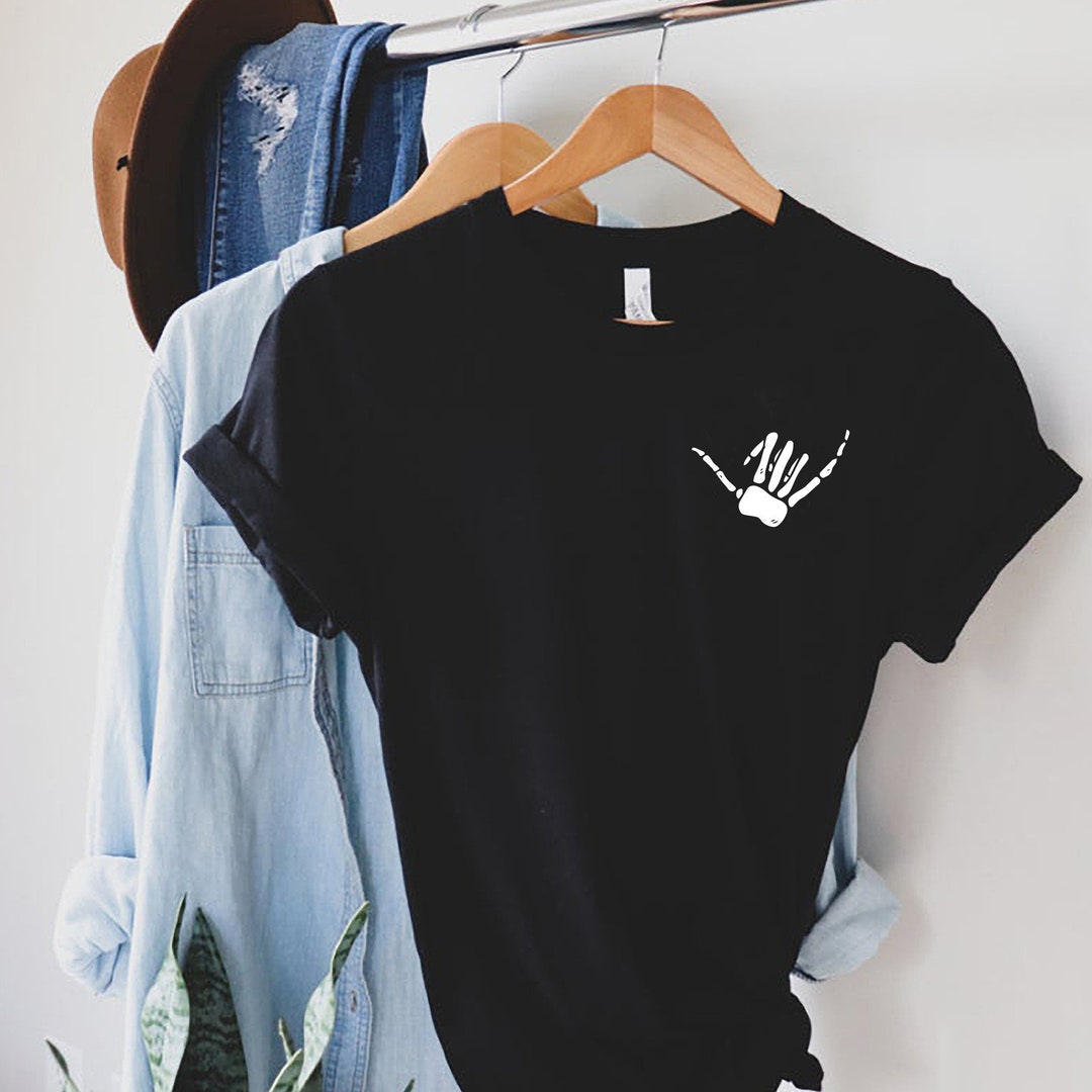 Skeleton Peace Sign Shirt, Peace Skeleton Hand, Funny Fall Shirt ...