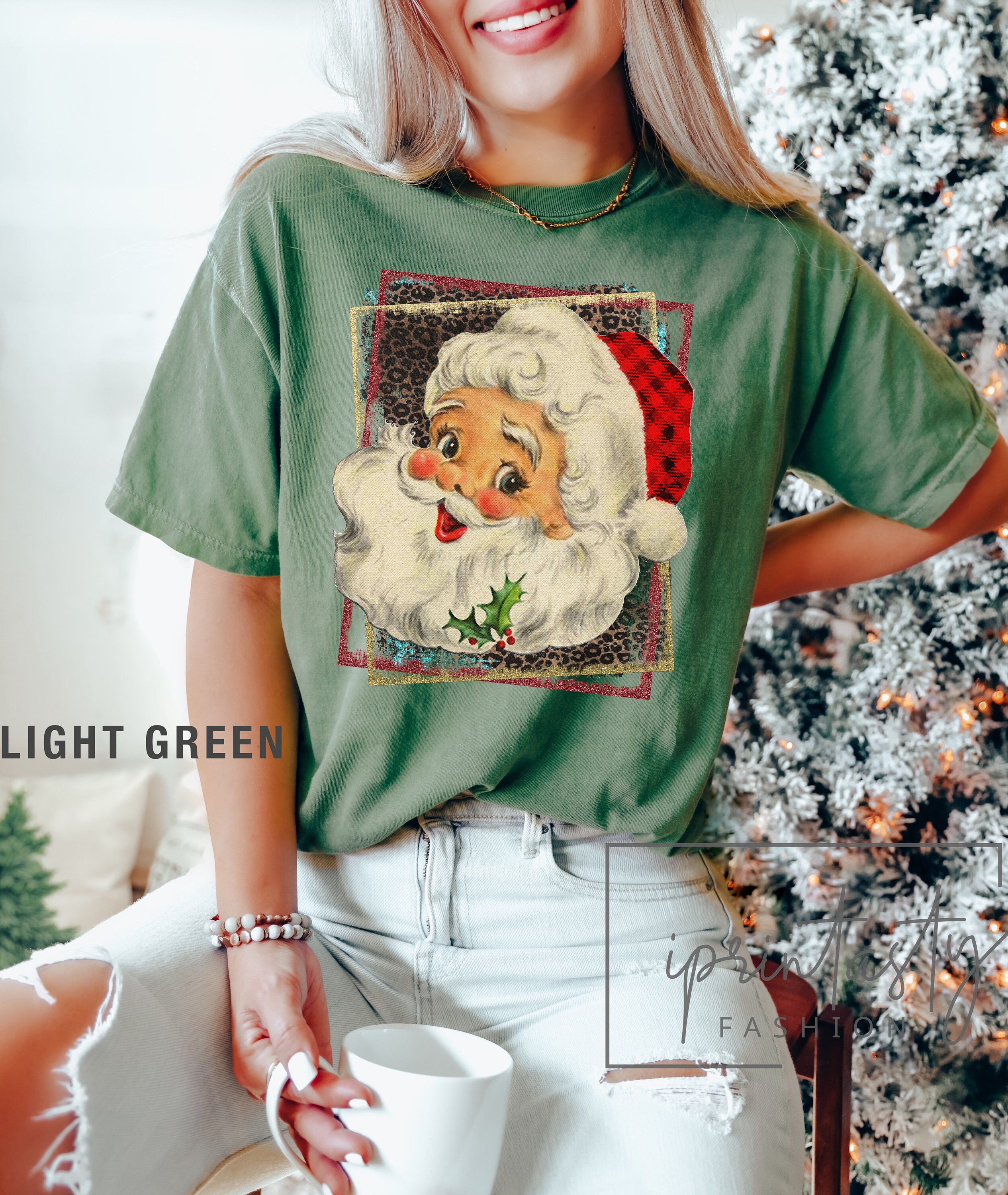 Comfort Colors® Vintage Santa T-shirt Christmas Santa - Etsy
