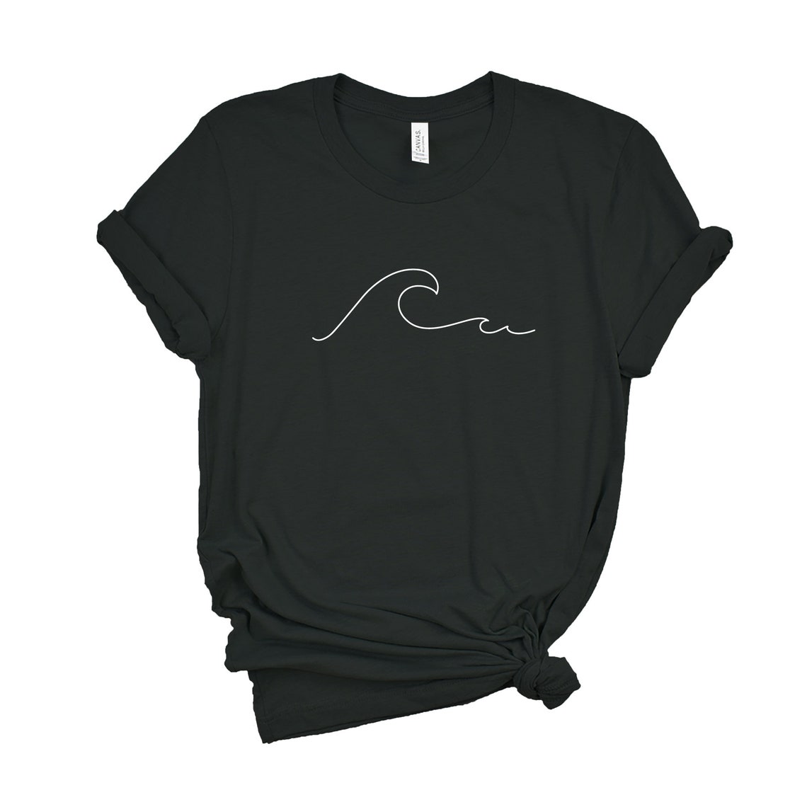 Minimal Waves Shirt Make Waves Beach Tee Lake Shirt - Etsy