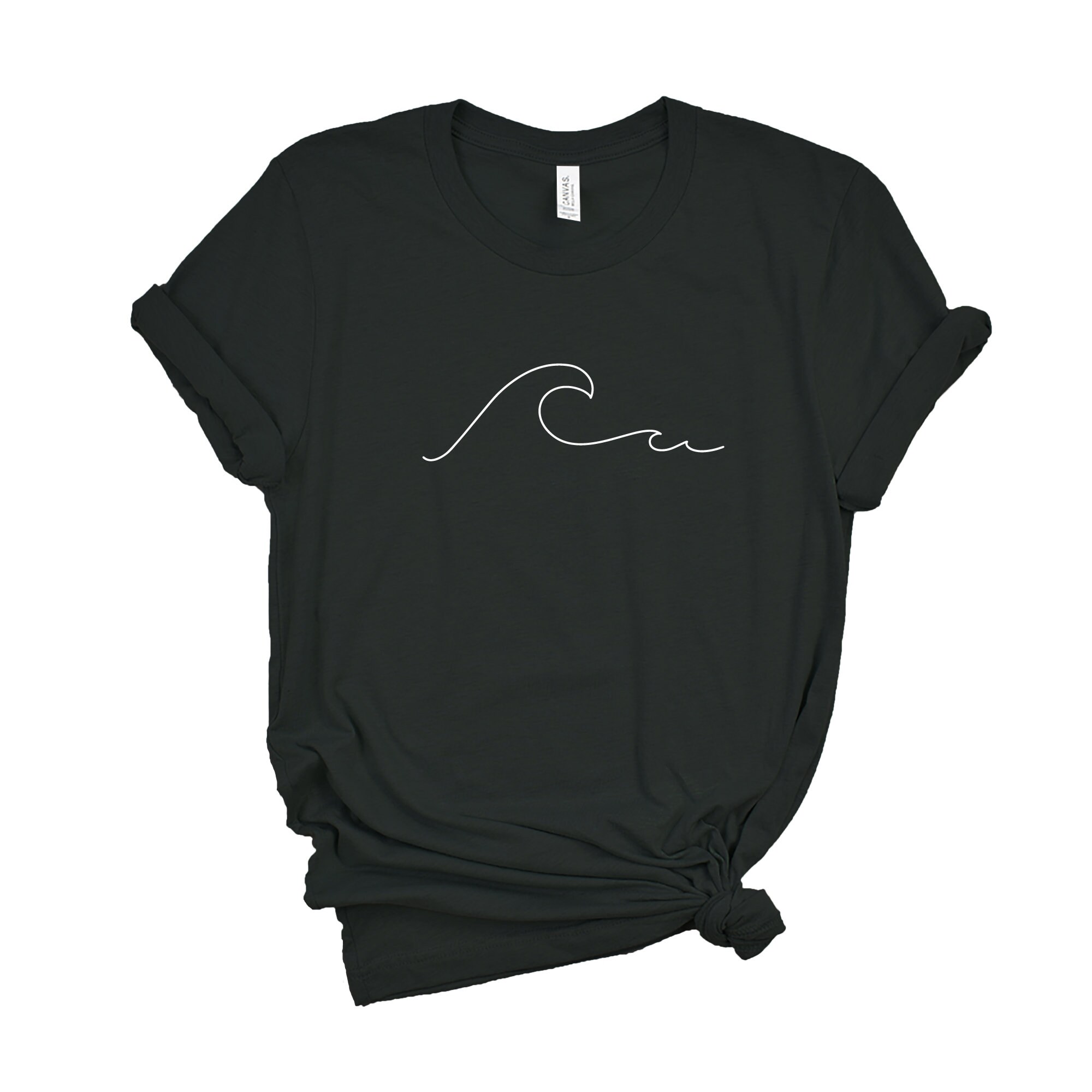 Minimal Waves Shirt Make Waves Beach Tee Lake Shirt - Etsy