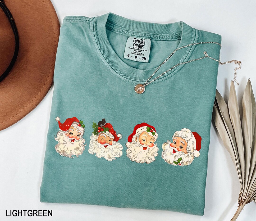 Vintage Santa T-shirt, Retro Christmas T-shirt, Santa T-shirt ...