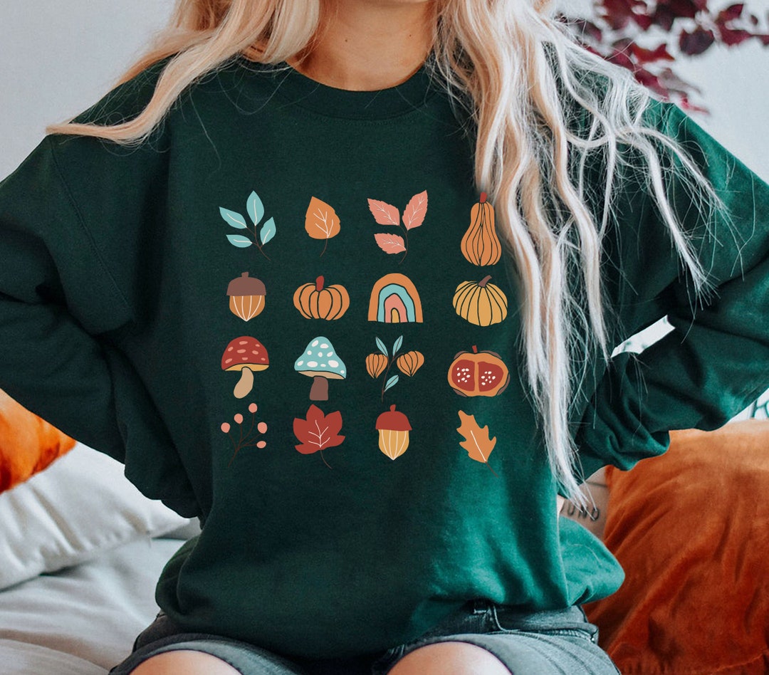 Cute Fall Sweatshirt, Autumn Sweatshirt for Women, Fall Leaves ...