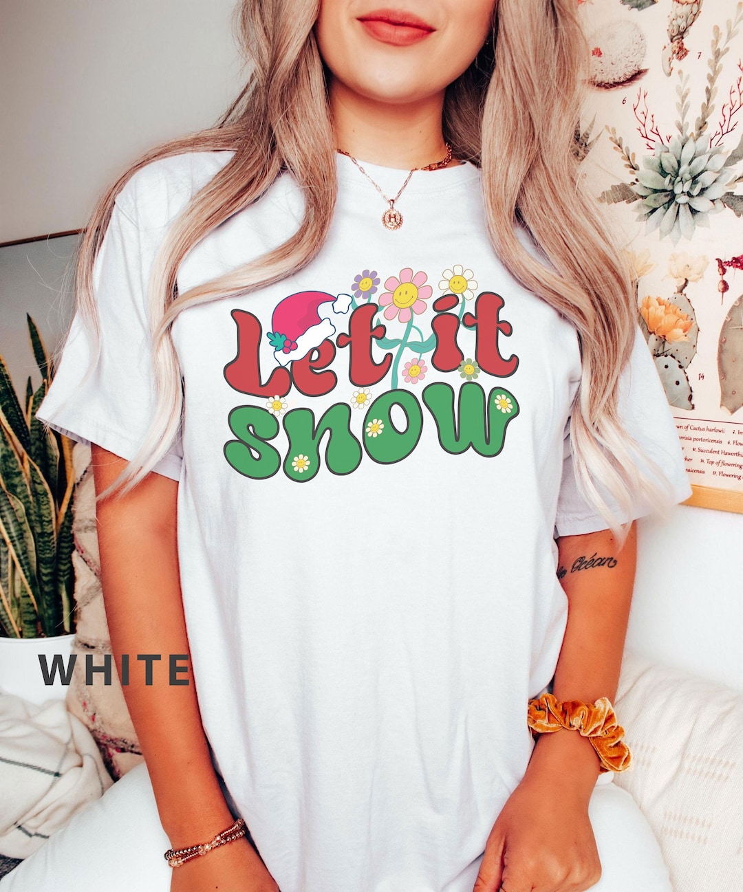 Comfort Colors, Let It Snow Shirt, Cute Winter T-shirt, Winter Shirt ...