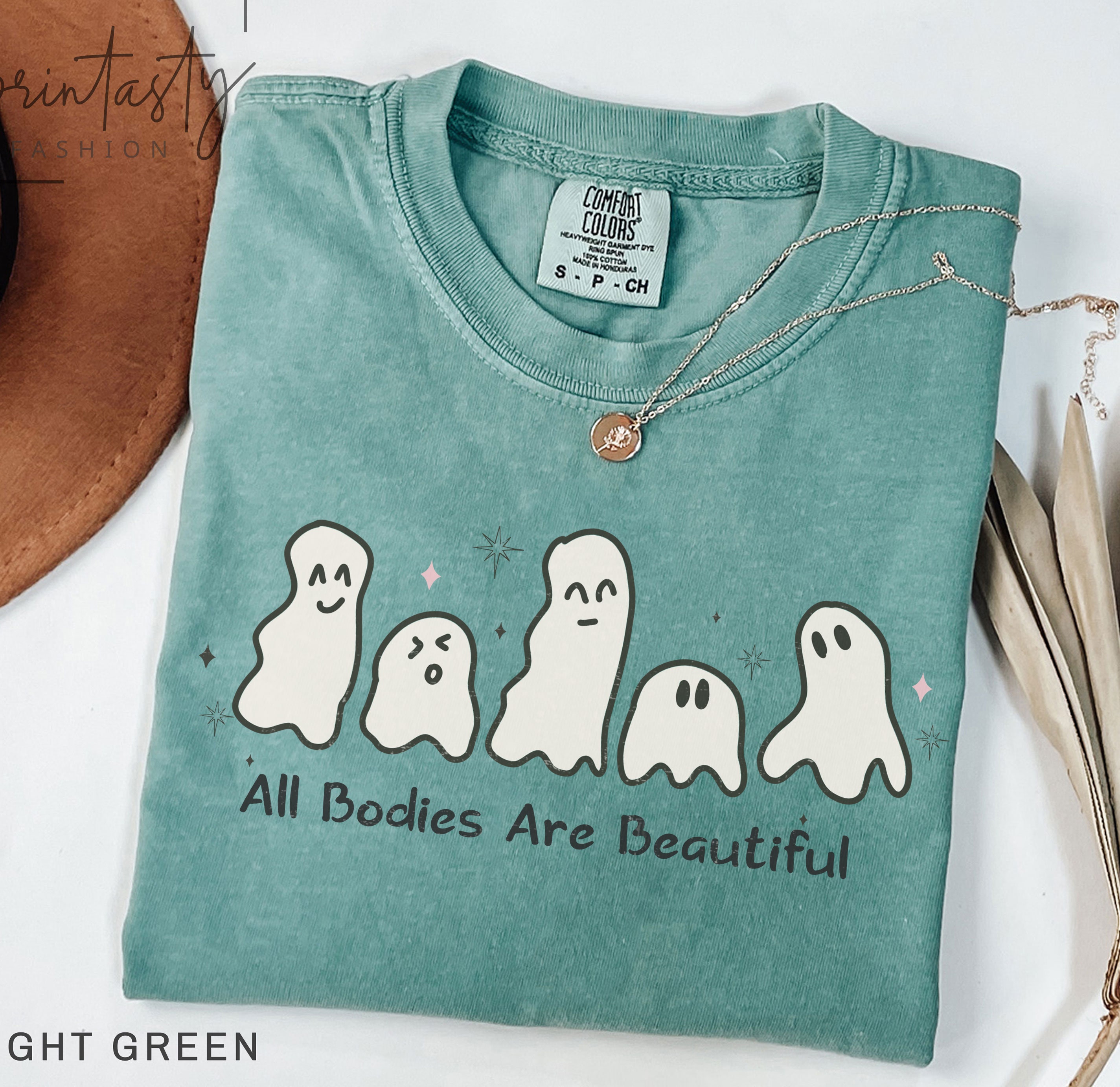 Comfort Colors® All Bodies Are Beautiful Shirt, Halloween Funny Ghost ...