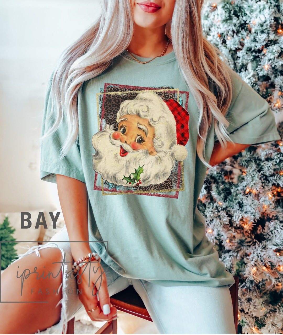 Comfort Colors® Vintage Santa T-shirt, Christmas Santa T-shirt, Santa T ...