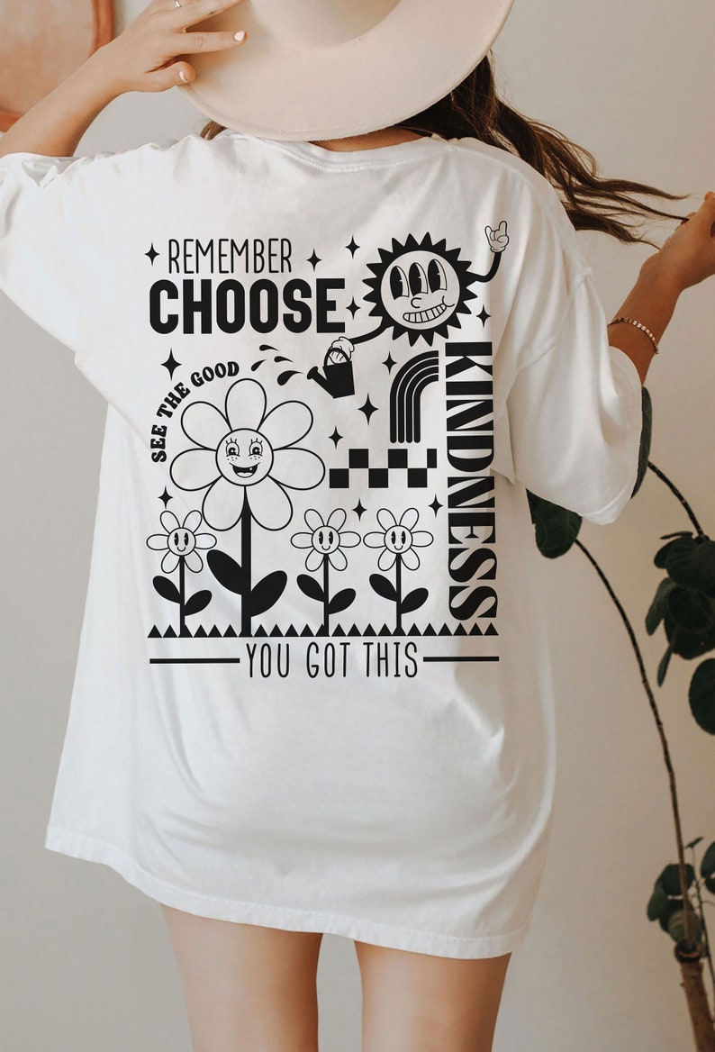 Comfort Colors, Two Sided Kindness Shirt, Trendy Shirt, Positive ...