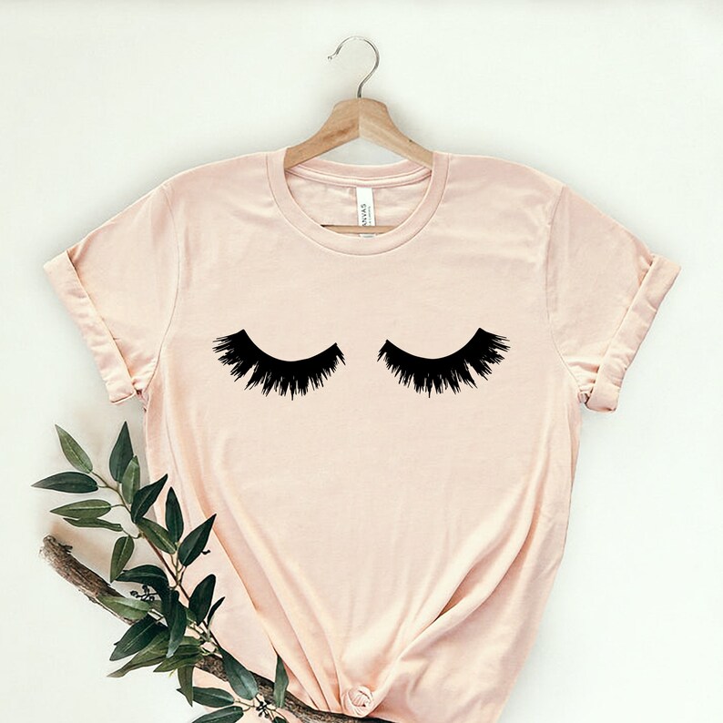 Eyelashes Tshirt Lashes Shirt Woman Shirt Trendy Tees | Etsy