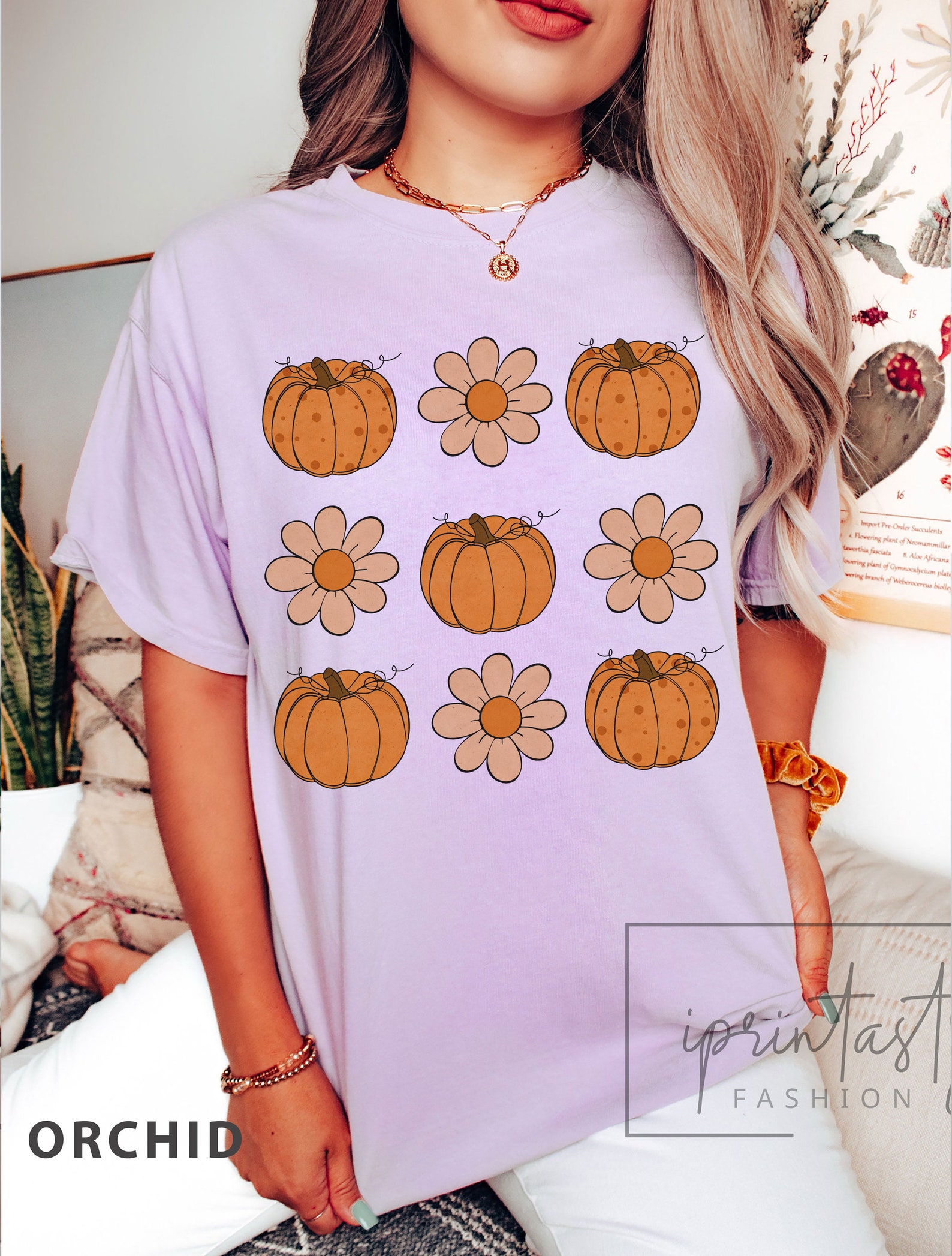 Comfort Colors® Vintage Floral Pumpkins T-shirt Retro Pumpkin - Etsy