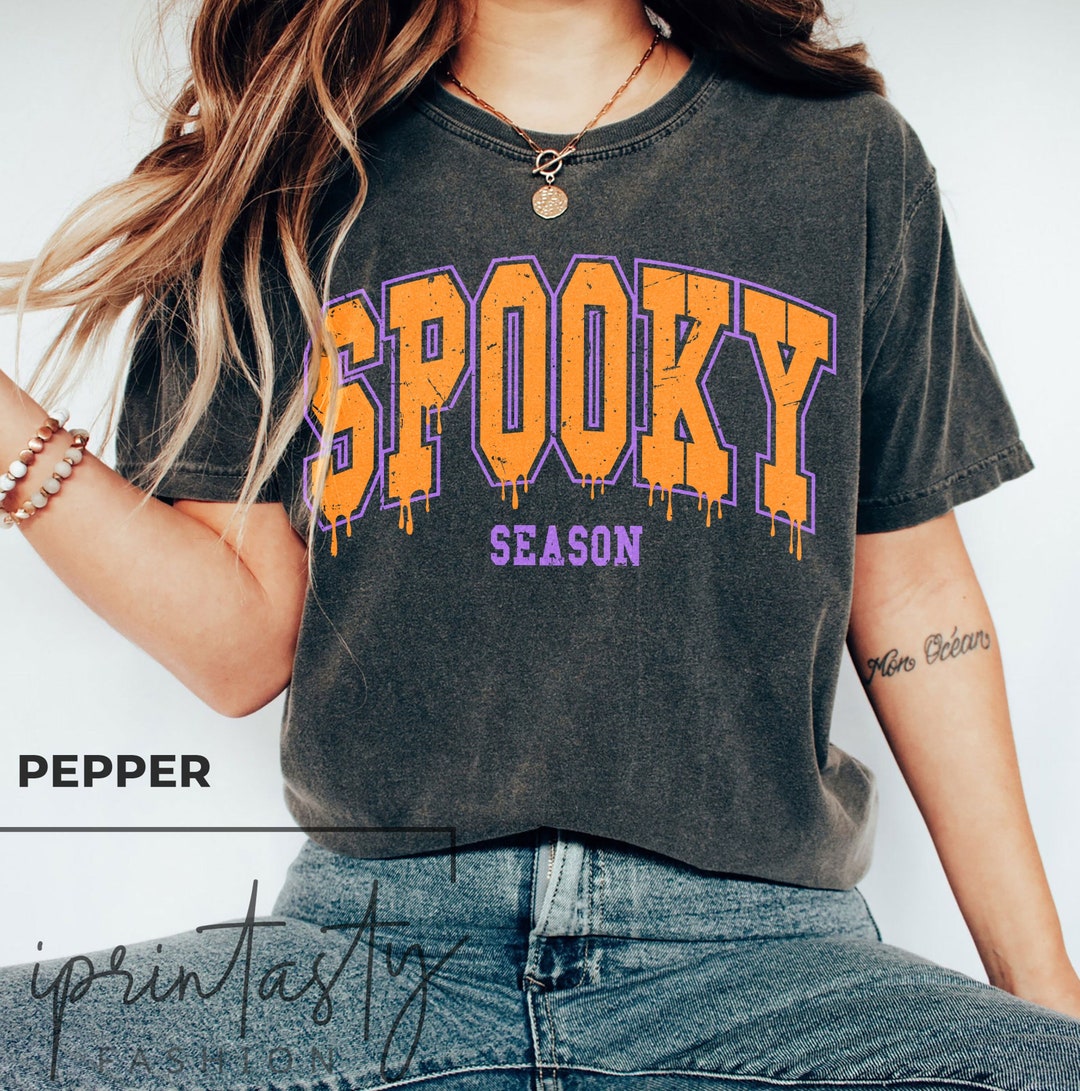 Comfort Colors® Spooky Season T-shirt, Retro Spooky Shirt, Spooky ...