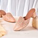 Blush Rose Block Heels | Handmade Shoes | Women's Pastel Sandals ...