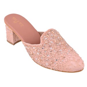 Blush Rose Block Heels | Handmade Shoes | Women's Pastel Sandals ...
