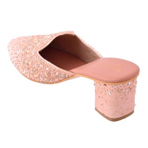 Blush Rose Block Heels | Handmade Shoes | Women's Pastel Sandals ...