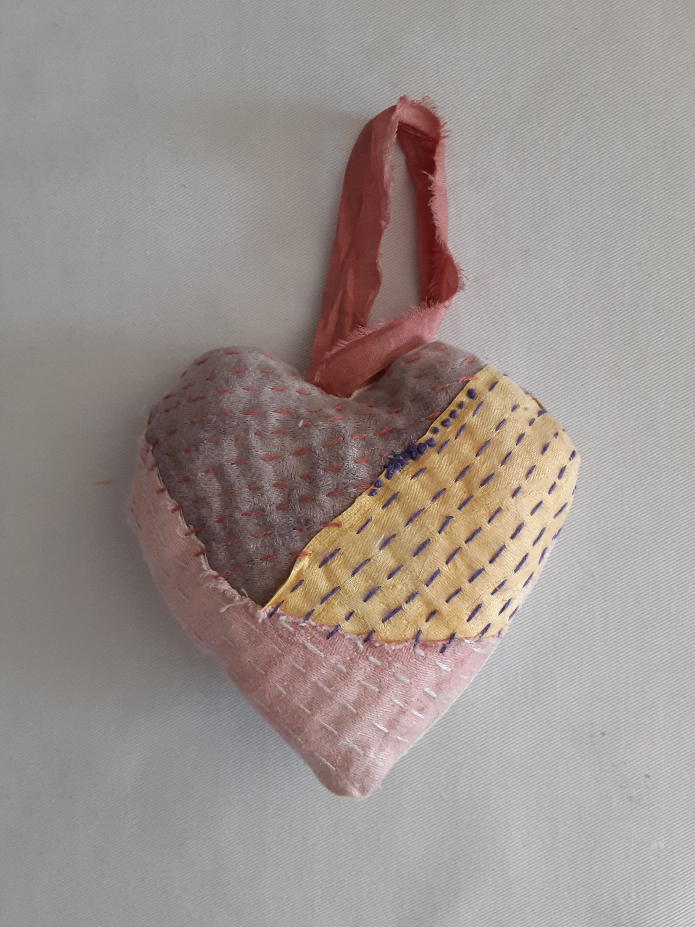 Boro Stitched Vintage Linen Heart - Etsy