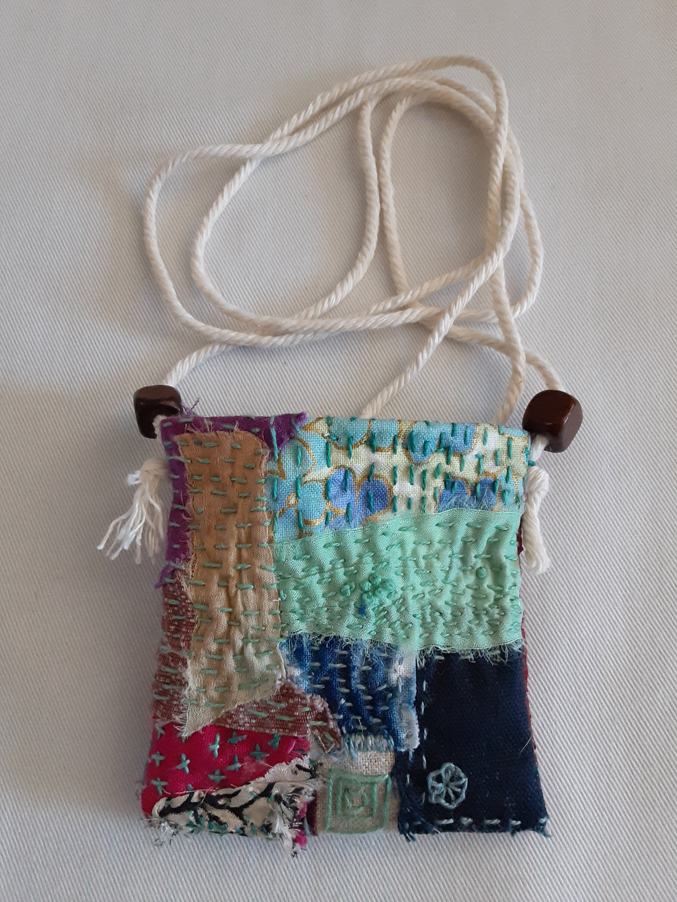 Scrappy Tiny Stitched Talisman Pouch - Etsy