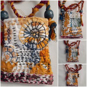 Gold & Blue Scrappy Talisman Pouch - Etsy