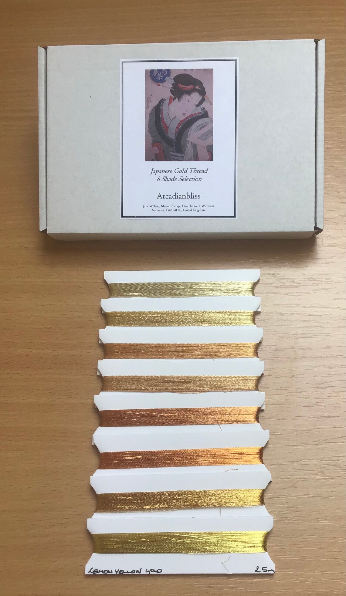 Japanese Gold Thread 8 Shade Selection 200 Metres 8 X 25m. - Etsy UK